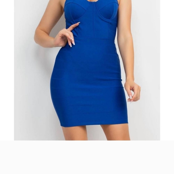 Haute Monde | Dresses | Haute Monde Blue Cocktail Dress | Poshmark